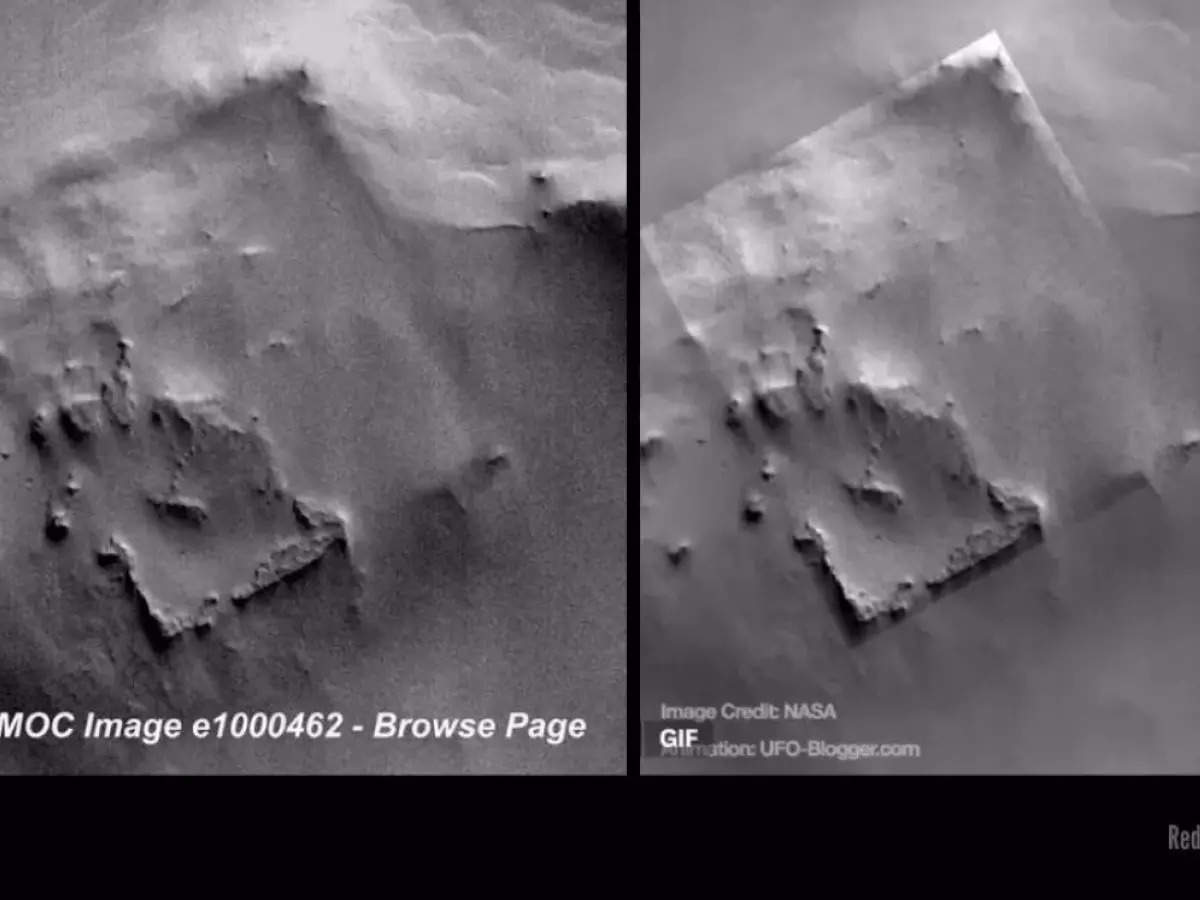 Aliens on Mars? What is this strange square? Mysterious images spark ...