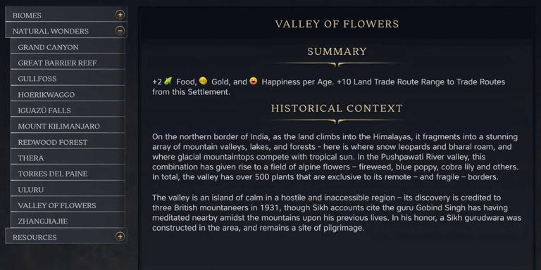 Civ 7: All Natural Wonders & Their Bonuses, Explained