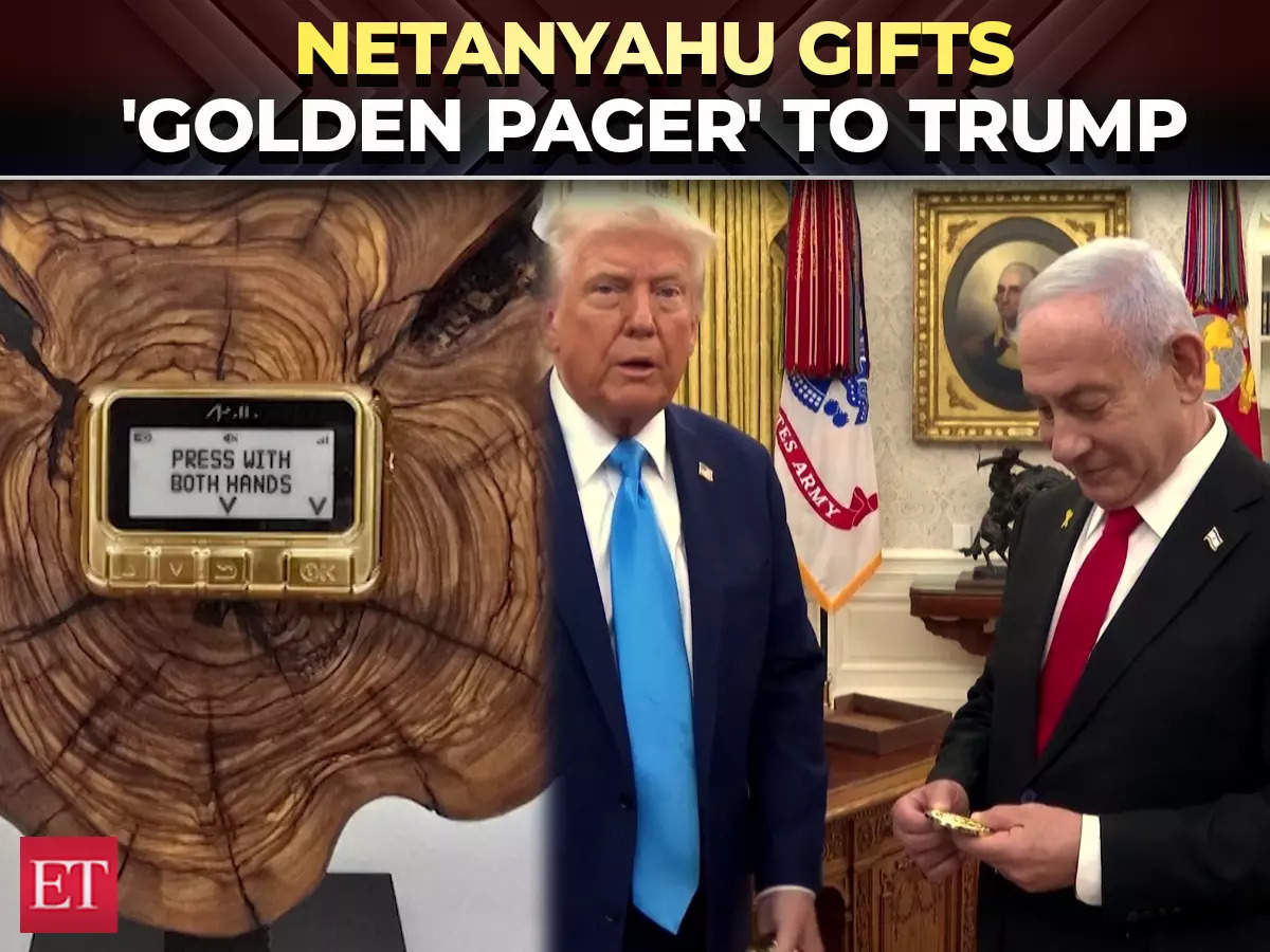 Netanyahu gifts 'golden pager' to Trump; Know ‘hidden meaning’ behind ...