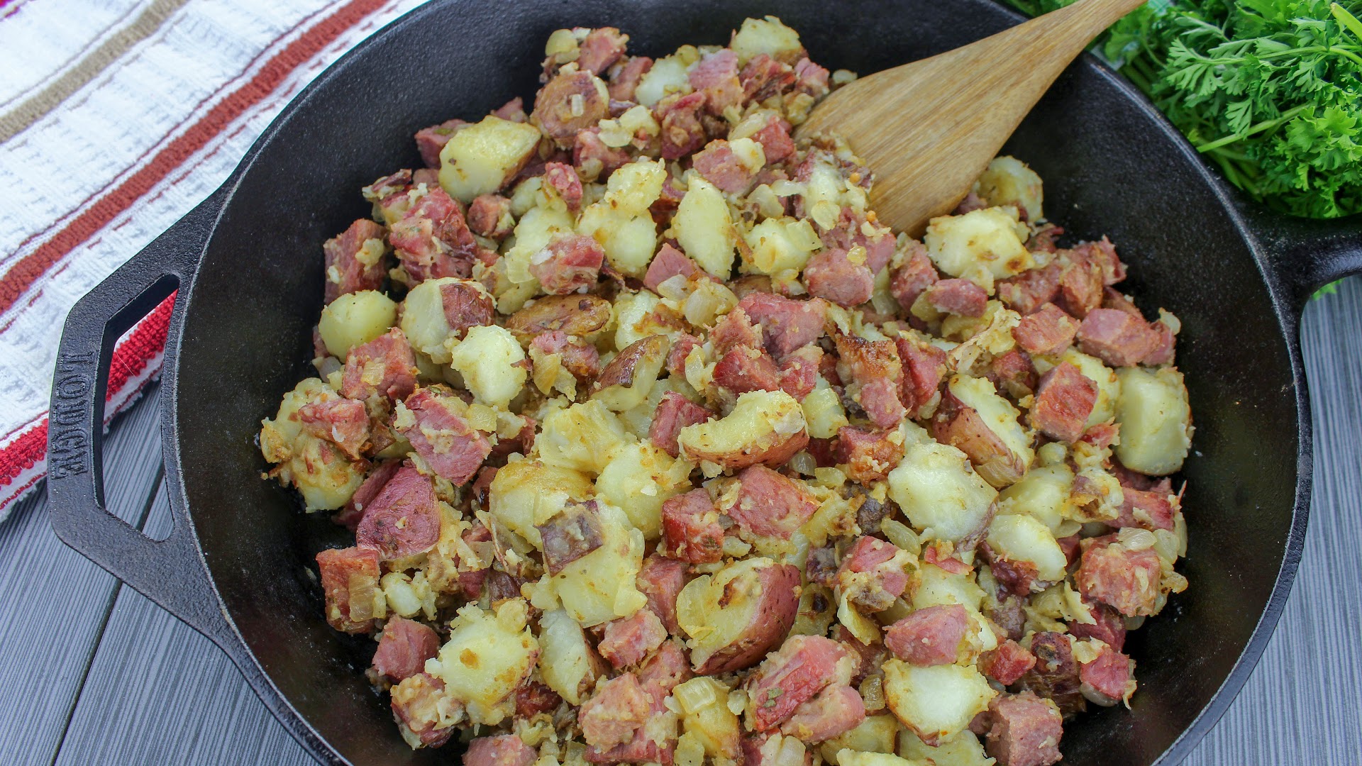 We loved this rustic corned beef hash recipe