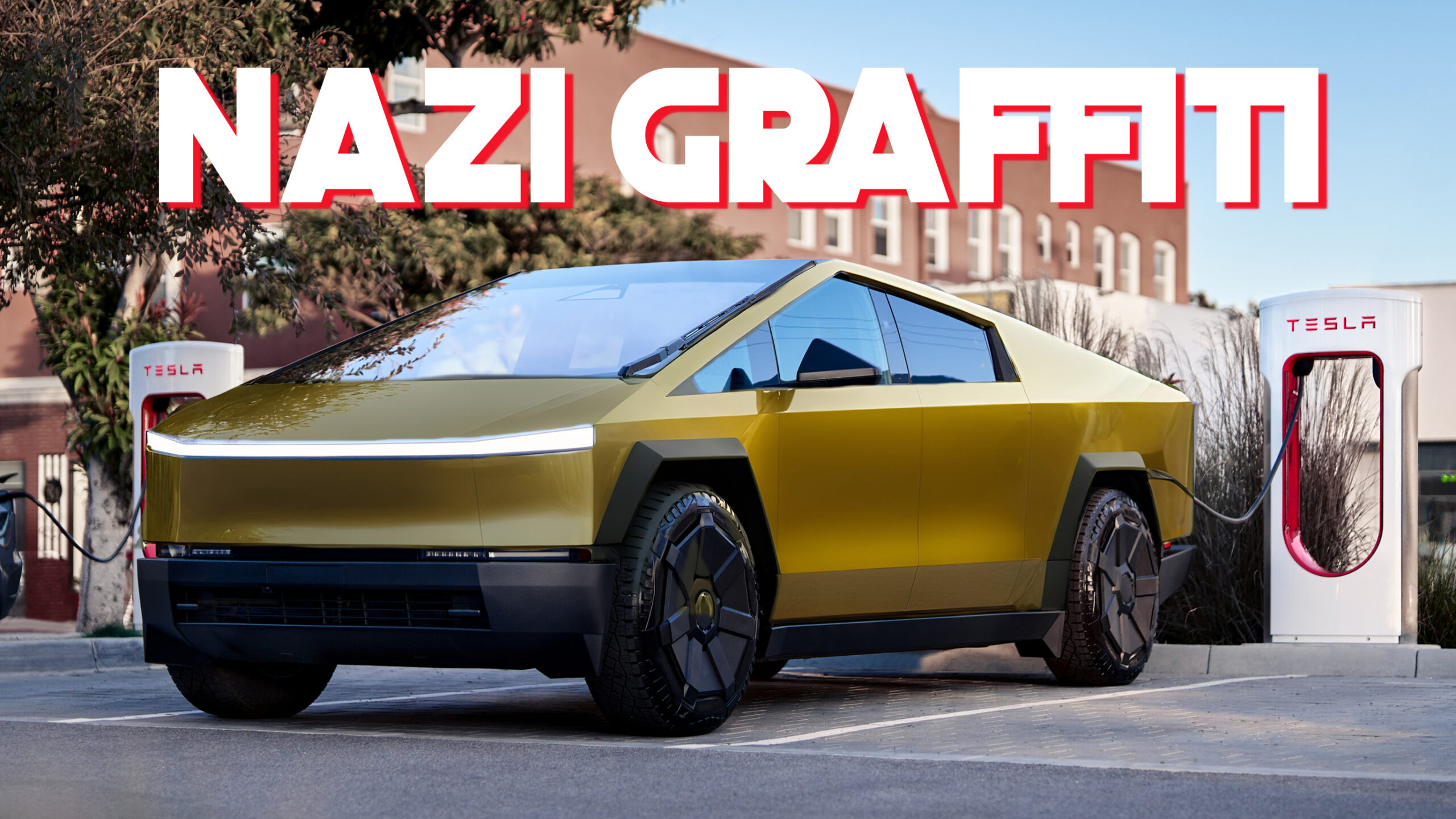 Tesla Supercharger Vandalized With Nazi Graffiti, Driver Targeted In ...