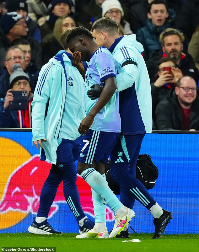 Bukayo Saka 'set to miss another eight weeks of action' with Arsenal ...