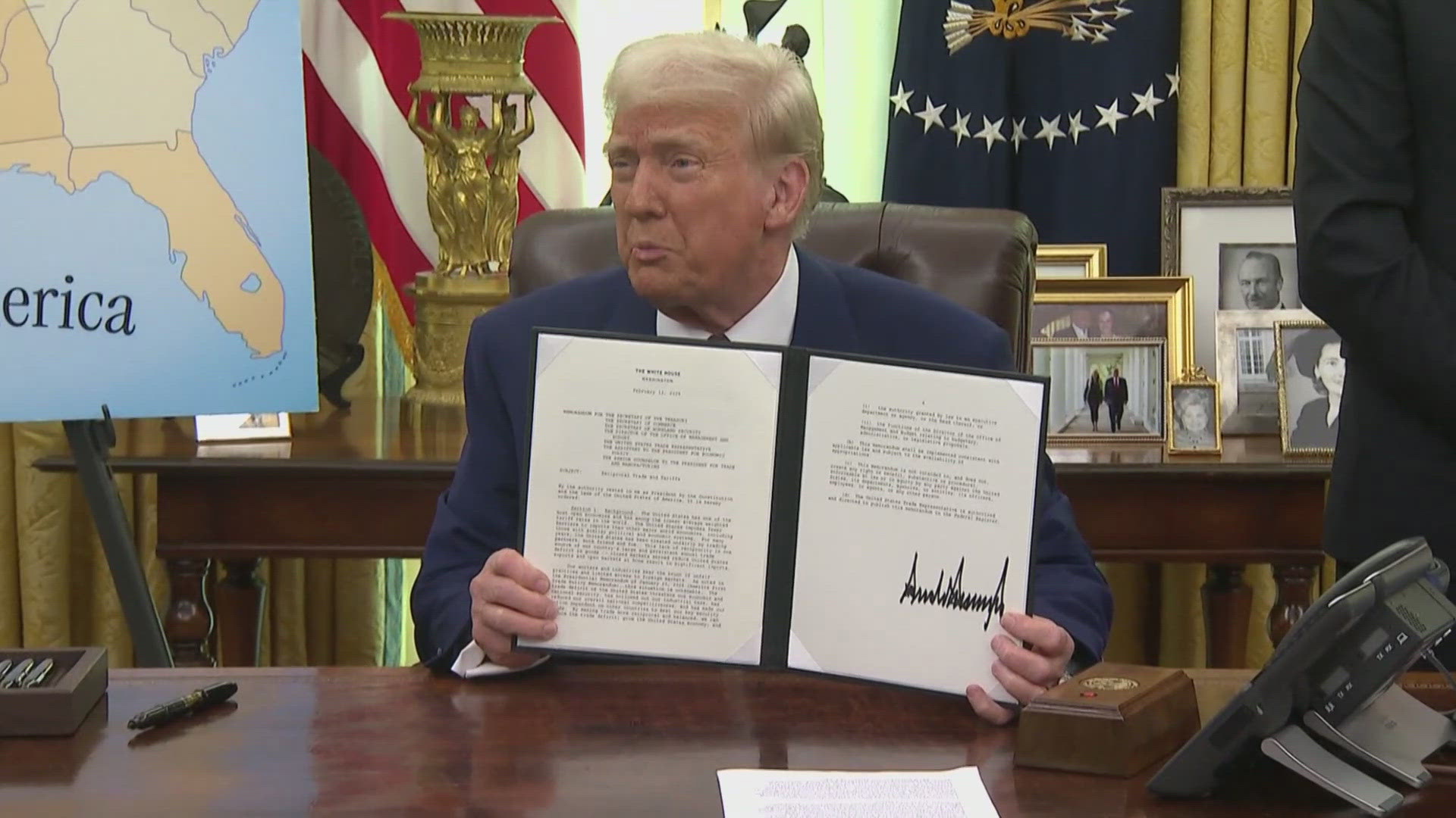 President Trump announces new tariffs, new cabinet members confirmed