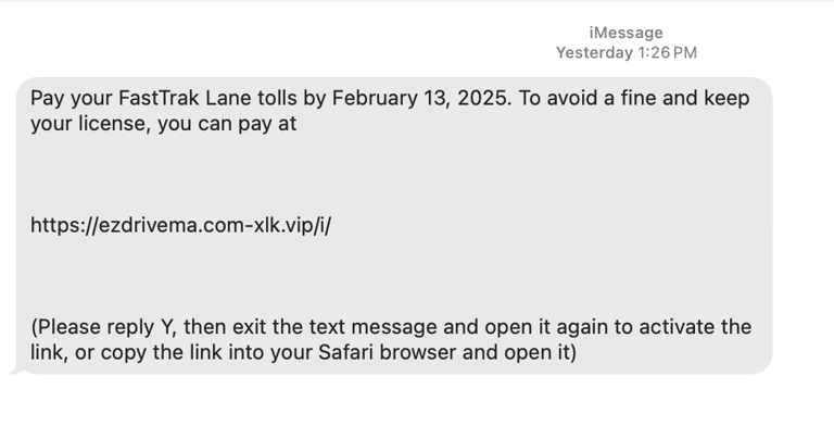 Toll road scams are back: What to do if you get a text saying you owe money