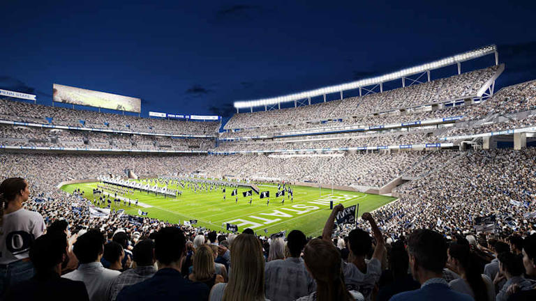 Beaver Stadium Construction Update: Penn State Finishing 2025 Temporary ...