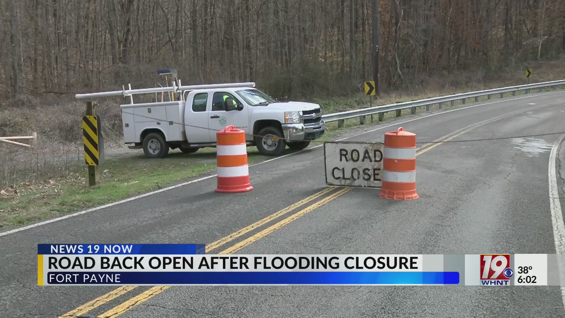 Road Back Open After Flooding Closure | Feb. 13, 2025 | News 19 at 6 p.m.