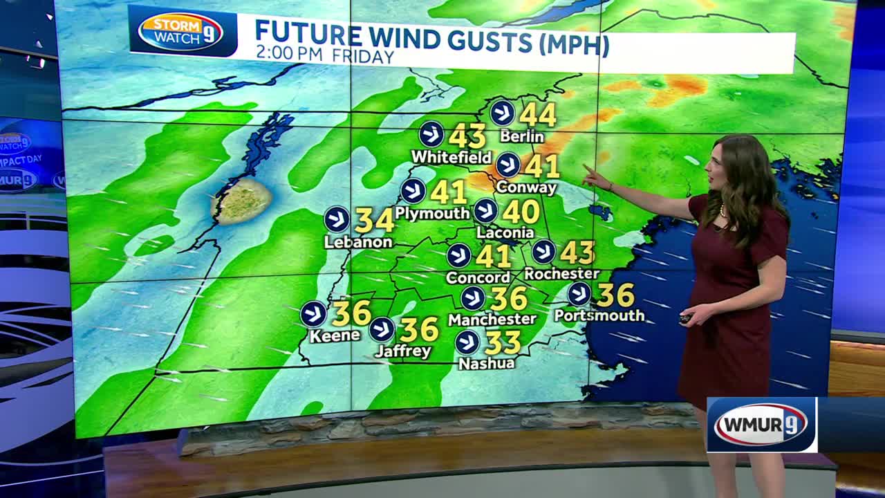 New Hampshire weather forecast: Strong wind gusts likely