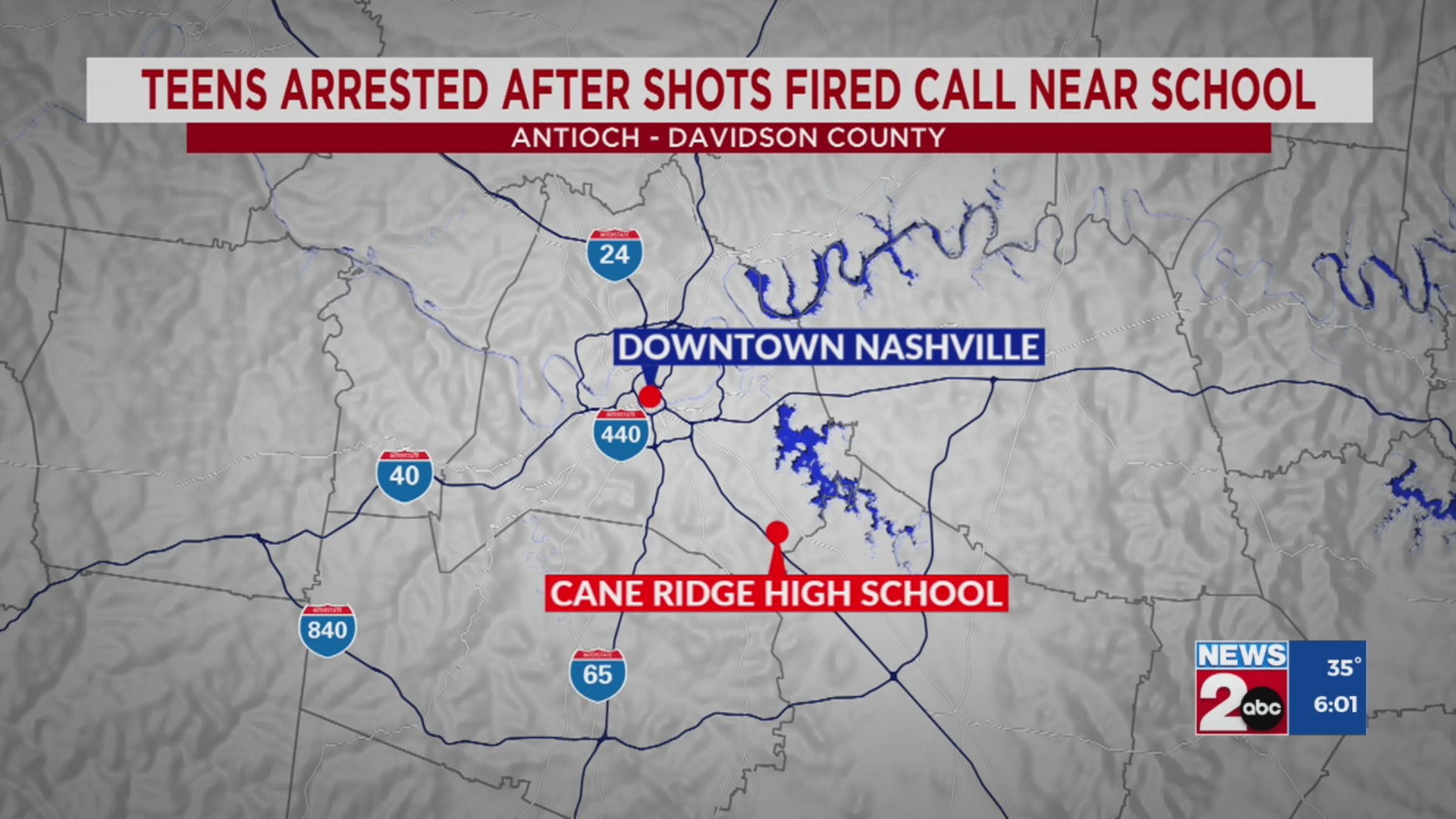 Teens arrested after shots fired call near Nashville high school