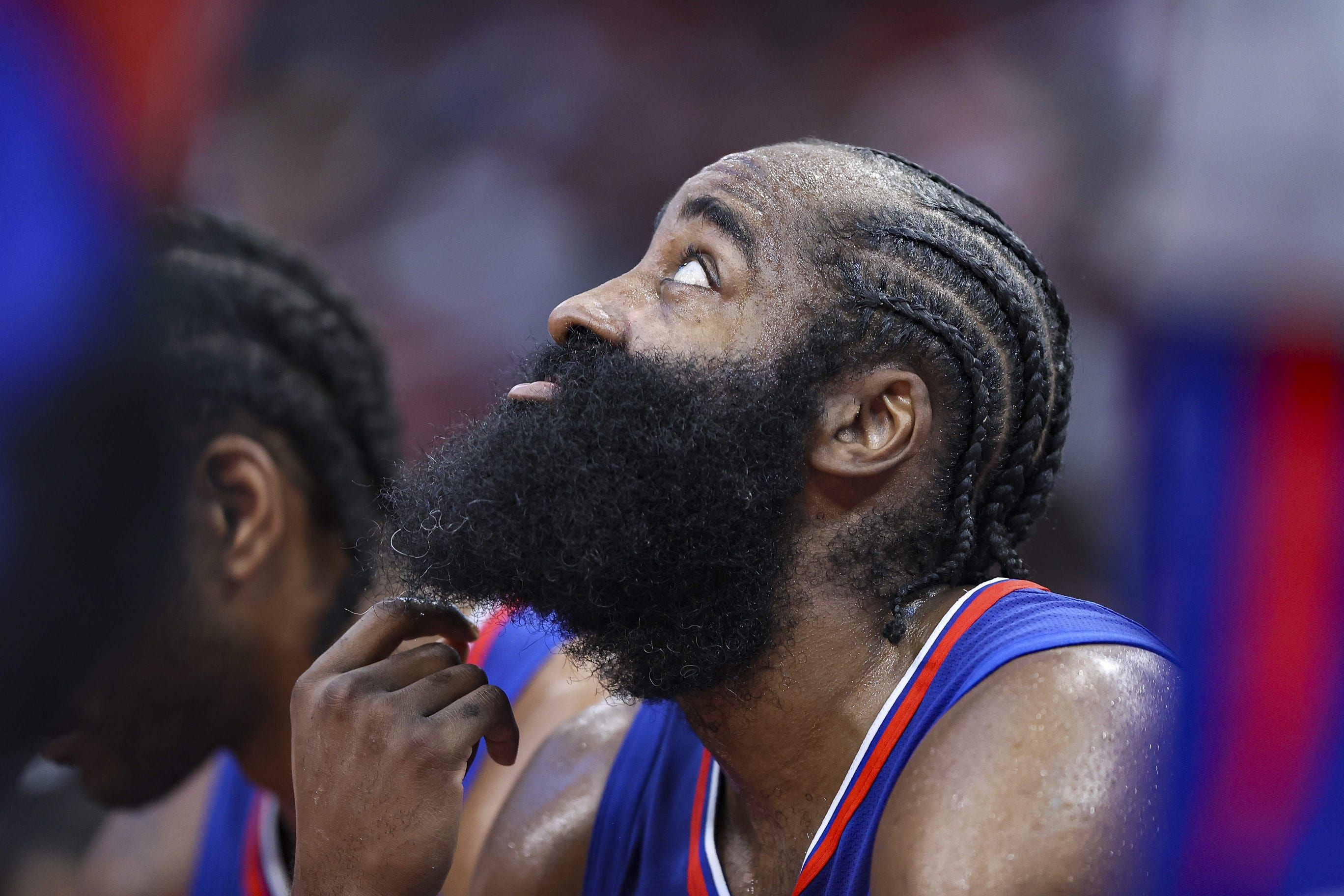 James Harden reacts to passing Hakeem Olajuwon on NBA’s all-time ...