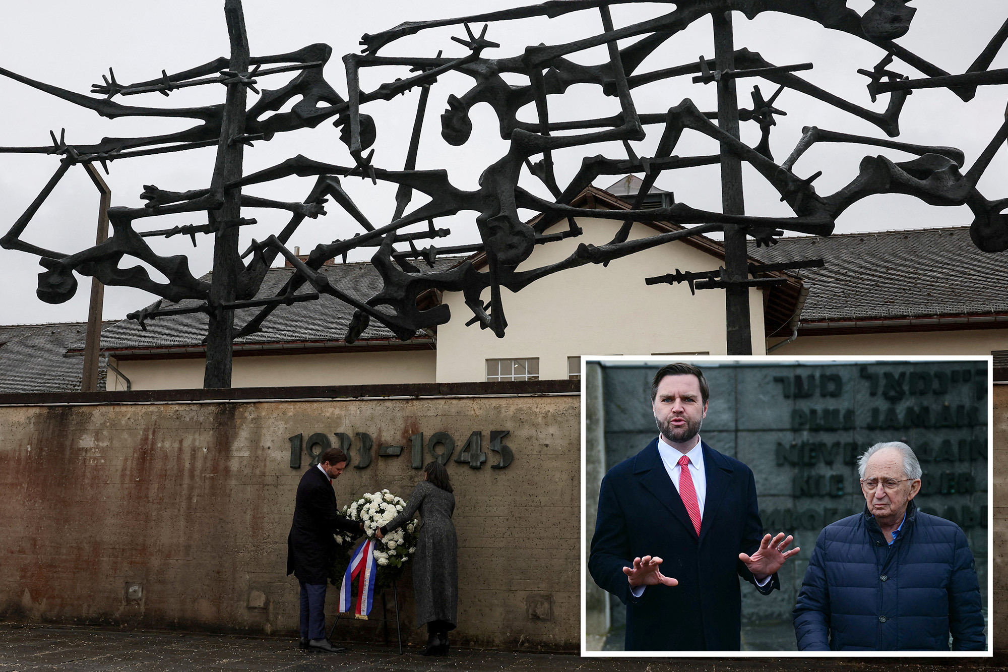 JD Vance meets Holocaust survivor on visit to Dachau concentration camp ...