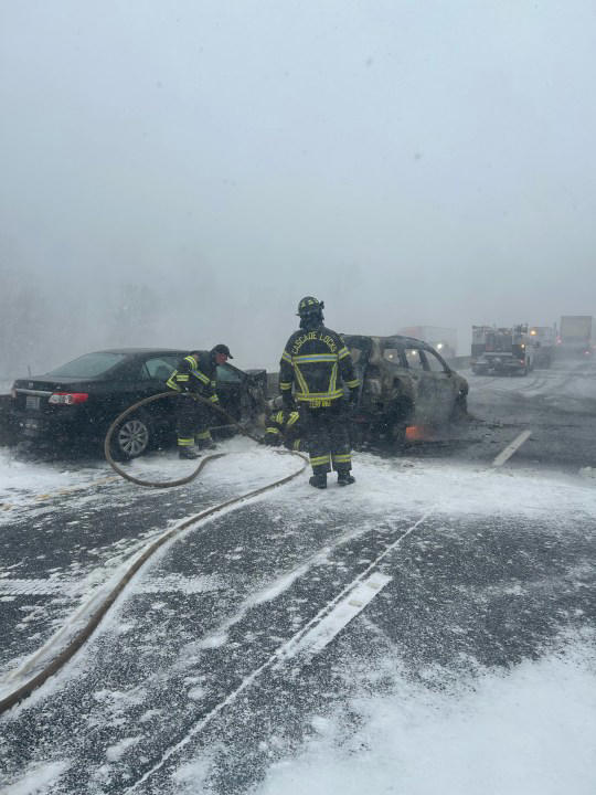 Dozens of vehicles involved in I-84 crash amid ‘whiteout’ conditions
