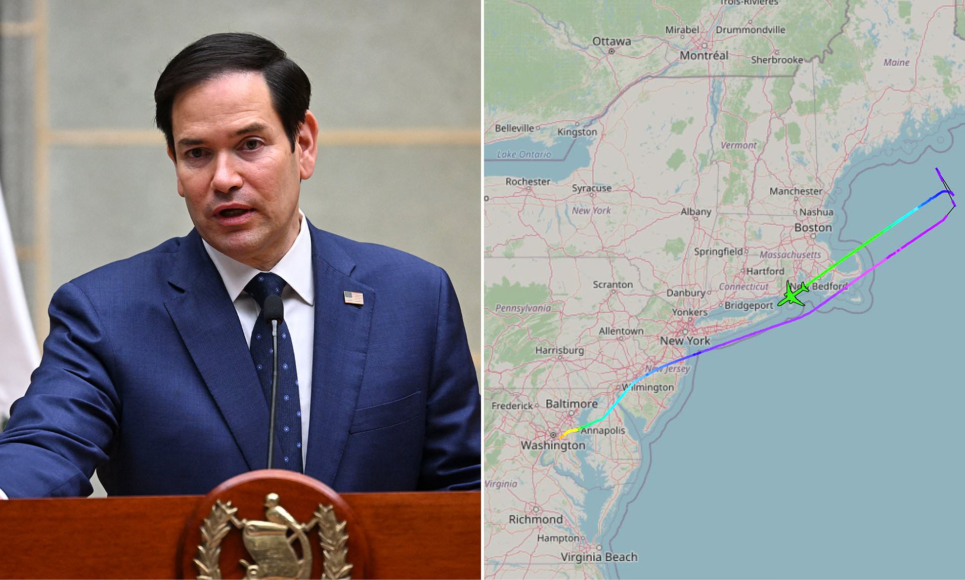 Marco Rubio's flight to Munich forced to turn around after crack found