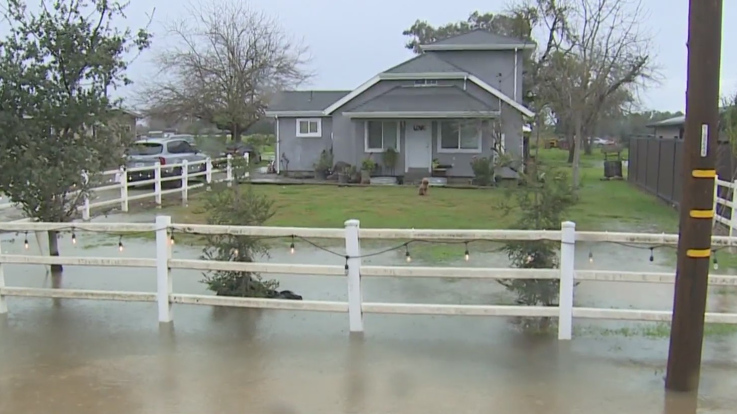 Rain drenches Sacramento County, filling up culverts near homes