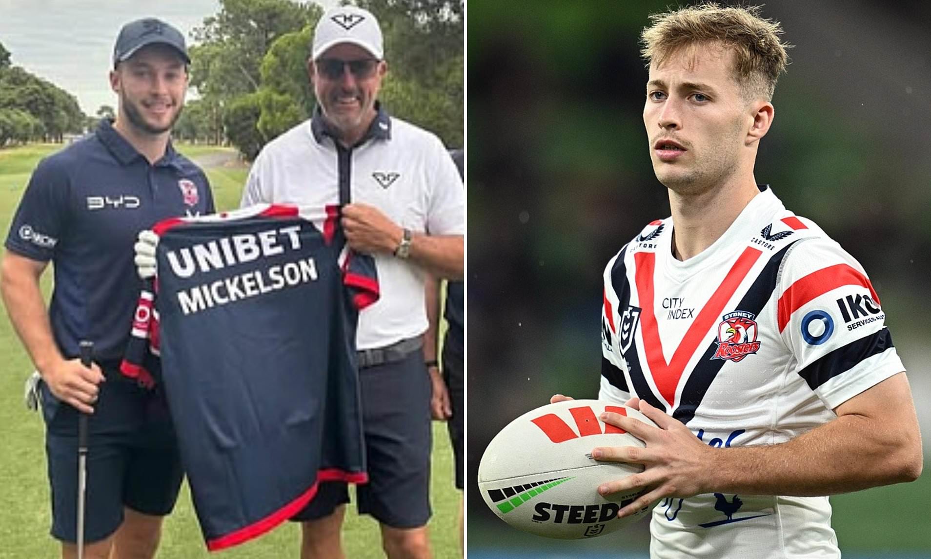 Sam Walker's on! Injured Roosters halfback enjoys once-in-a-lifetime ...