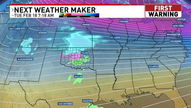 Snow and Bitter Cold Headed for Green Country