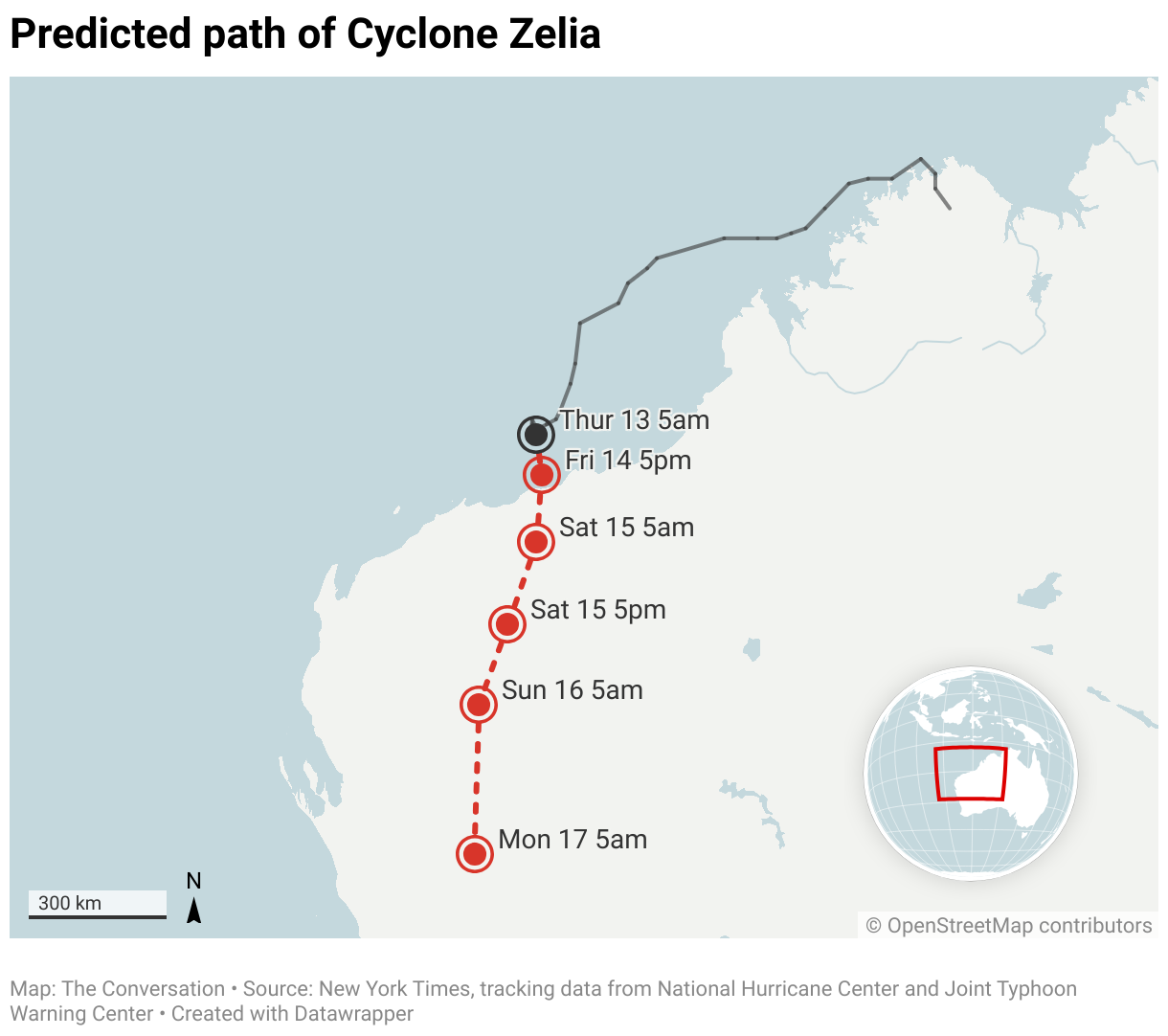 Bracing for a monster: Tropical Cyclone Zelia is bearing down on WA ...