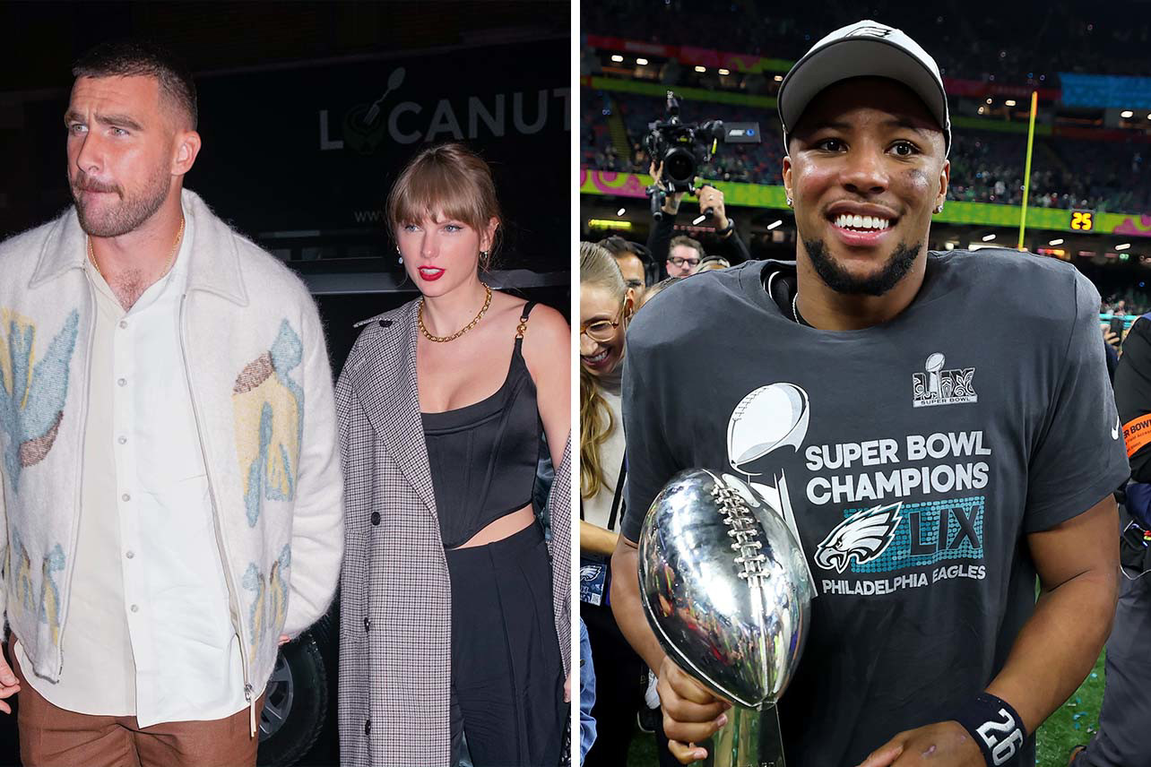 Taylor Swift Defended By Eagles Player Saquon Barkley After Super Bowl ... Taylor Swift Defended By Eagles Player Saquon Barkley After Super Bowl ...