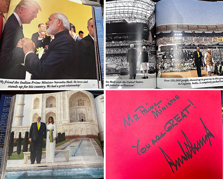 PM Modi-Donald Trump meet: From bear hug, handshakes to thumbs up | Key ...