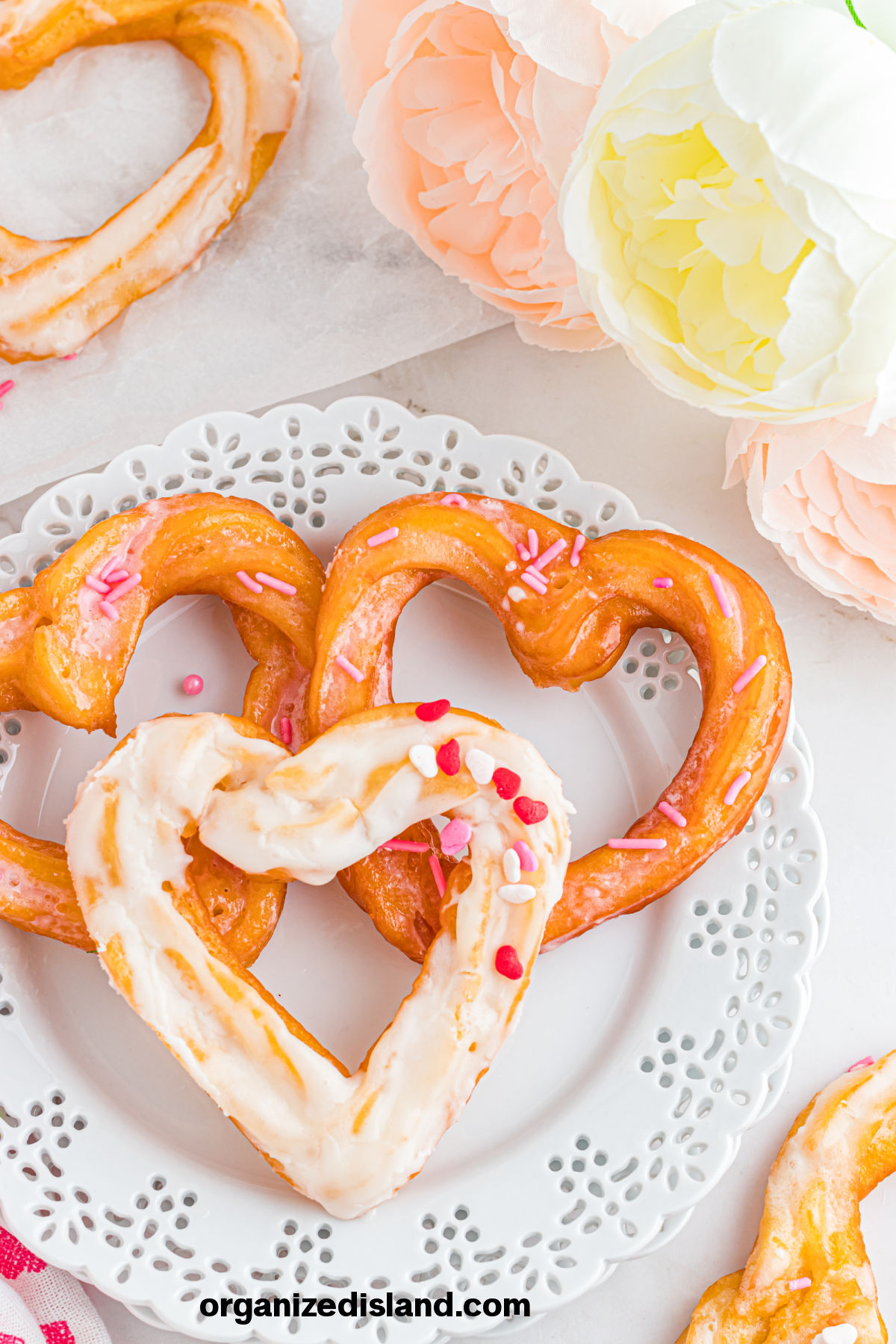 Easy and Cute Heart Shaped Donuts