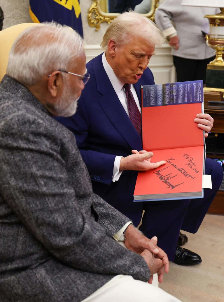 'A friend, great leader & tougher negotiator': 7 things Trump said & praised about PM Modi (In PICS)