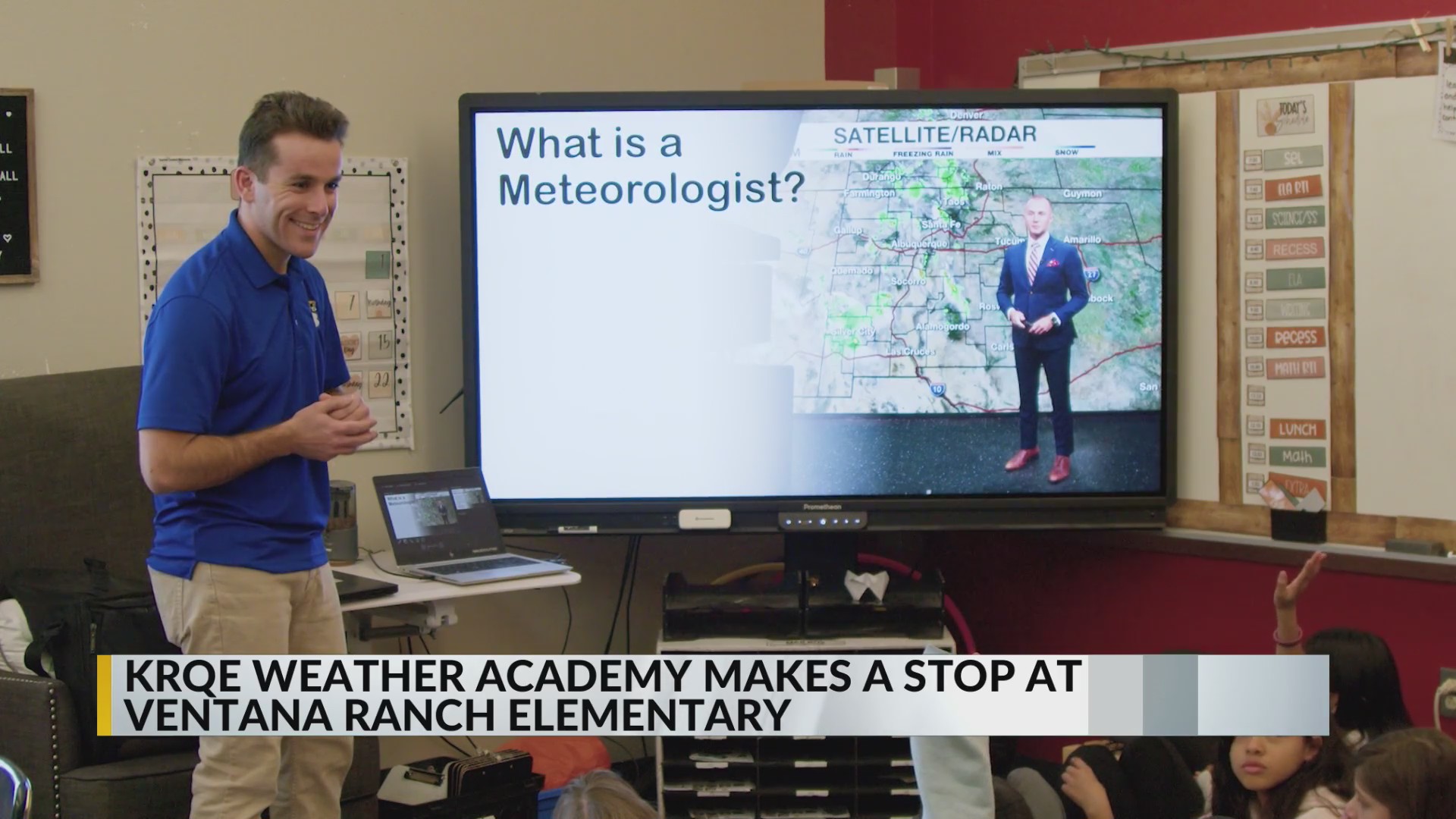 KRQE Weather Academy visits Ventana Ranch Elementary School