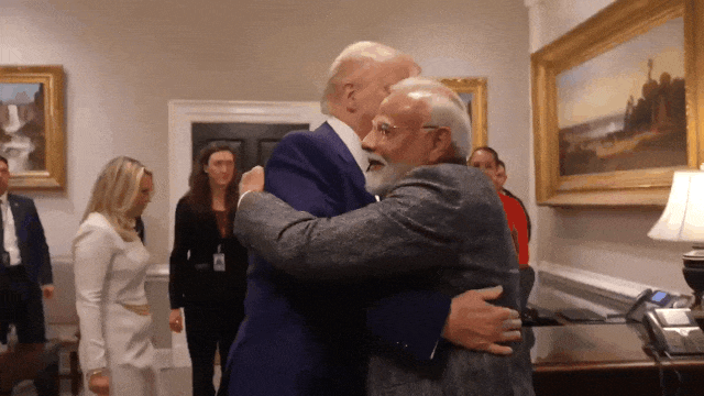 'We missed you a lot’: Trump greets PM Modi with a hug at White House ...