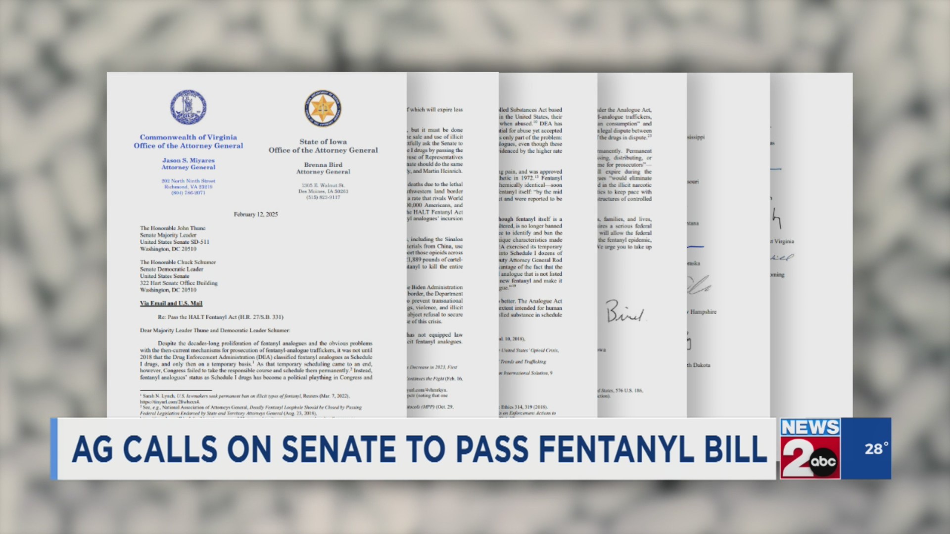 Tennessee attorney general urges Senate to pass Halt Fentanyl Act
