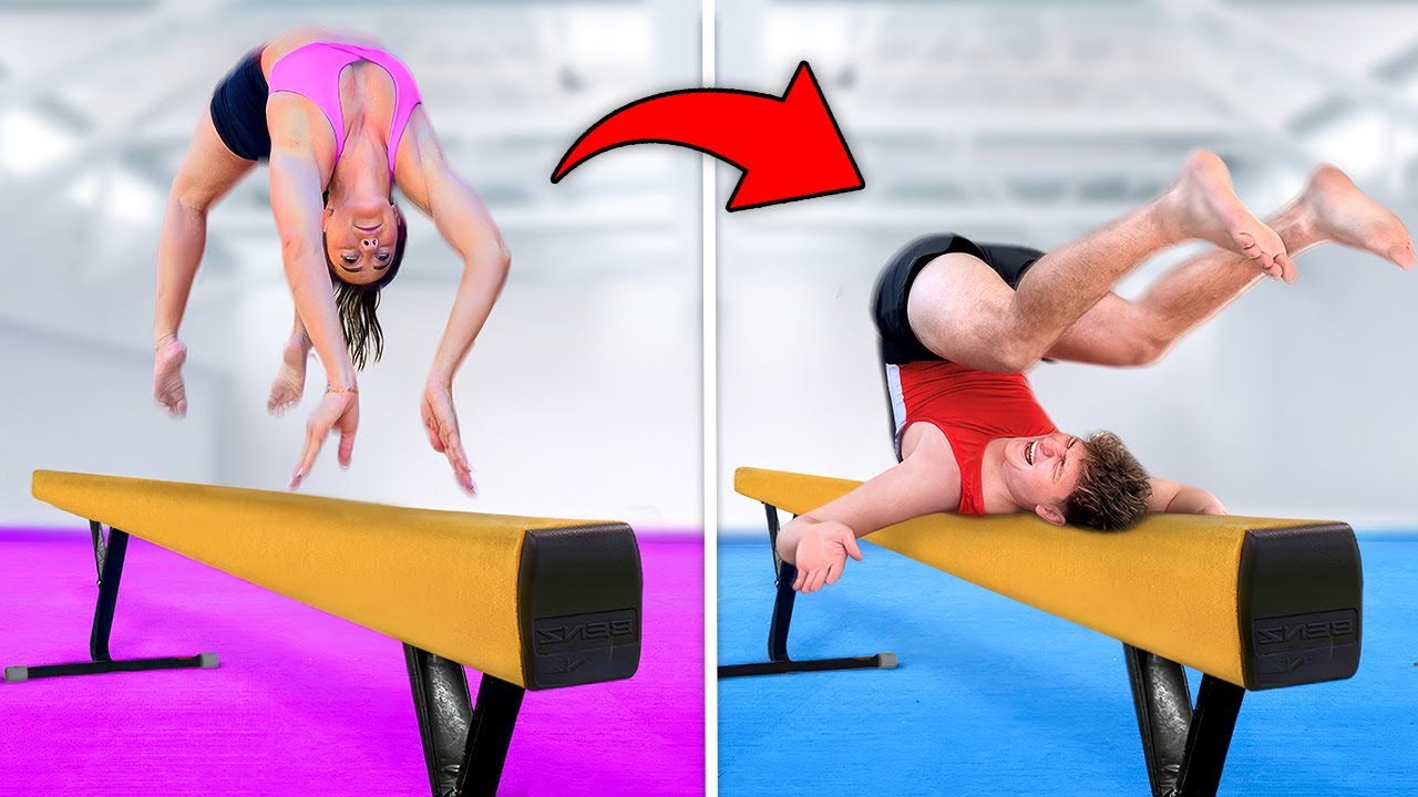 Men Try Women’s Hardest Gymnastics Skills