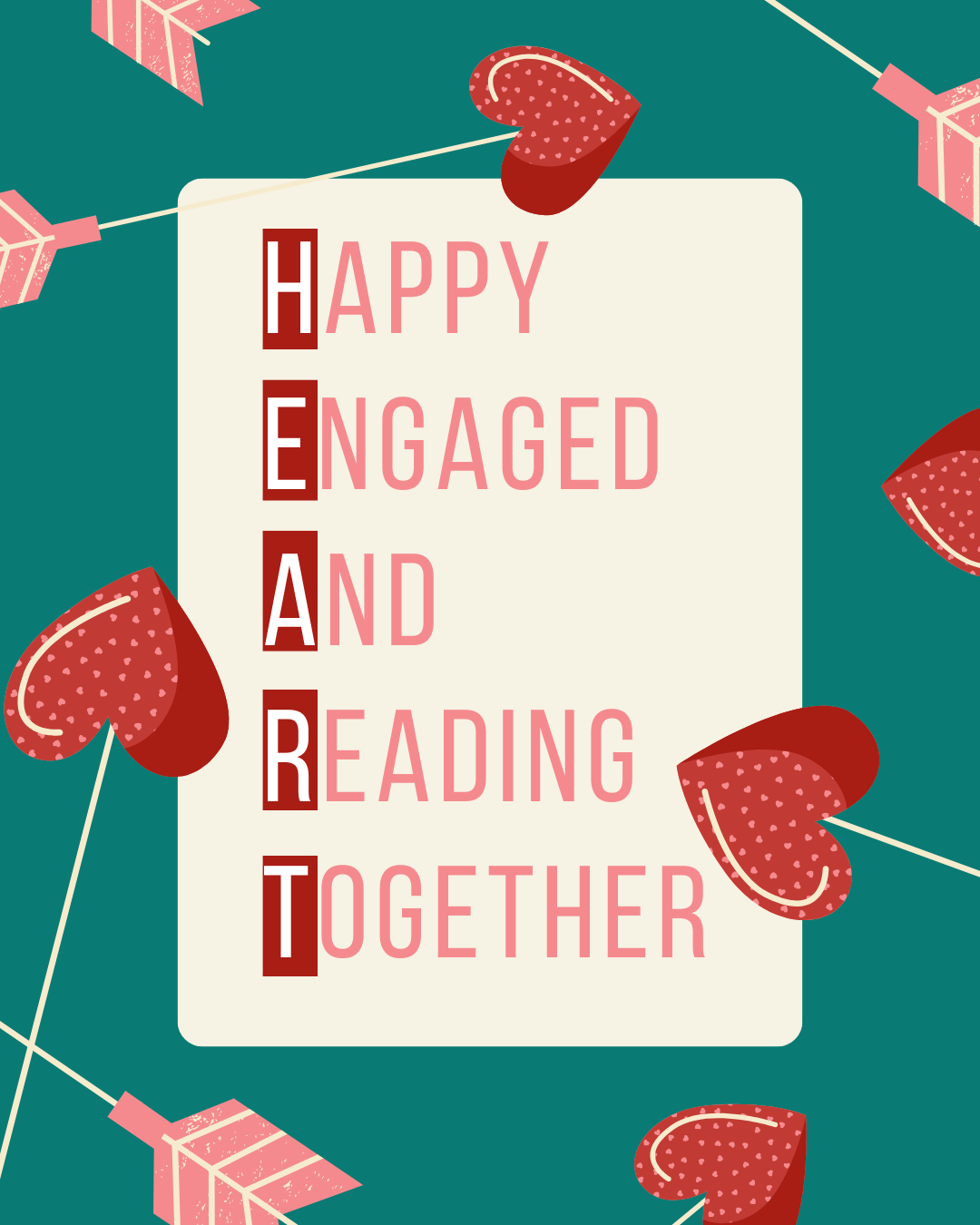 Heart reading: Happy, engaged and reading together