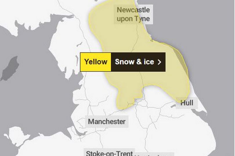 Snow and ice to blast Yorkshire as Met Office issues yellow weather warning