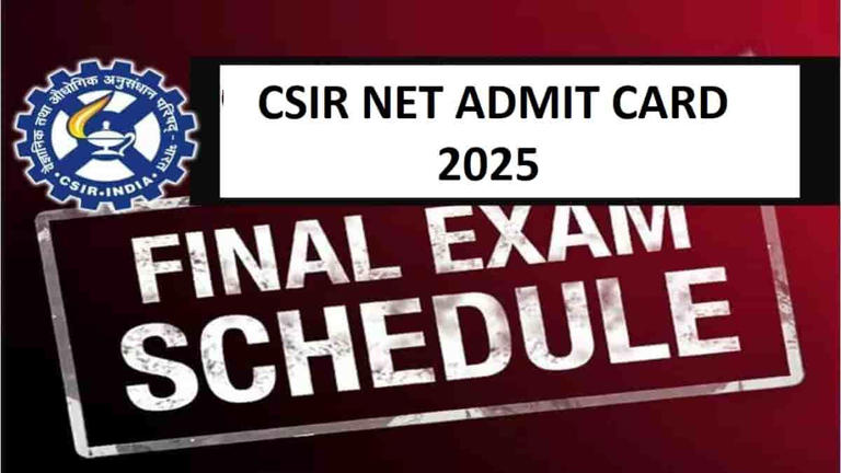 CSIR NET Admit Card 2025: Download Exam City Intimation Slip Soon at csirnet.nta.ac.in, and Hall ...