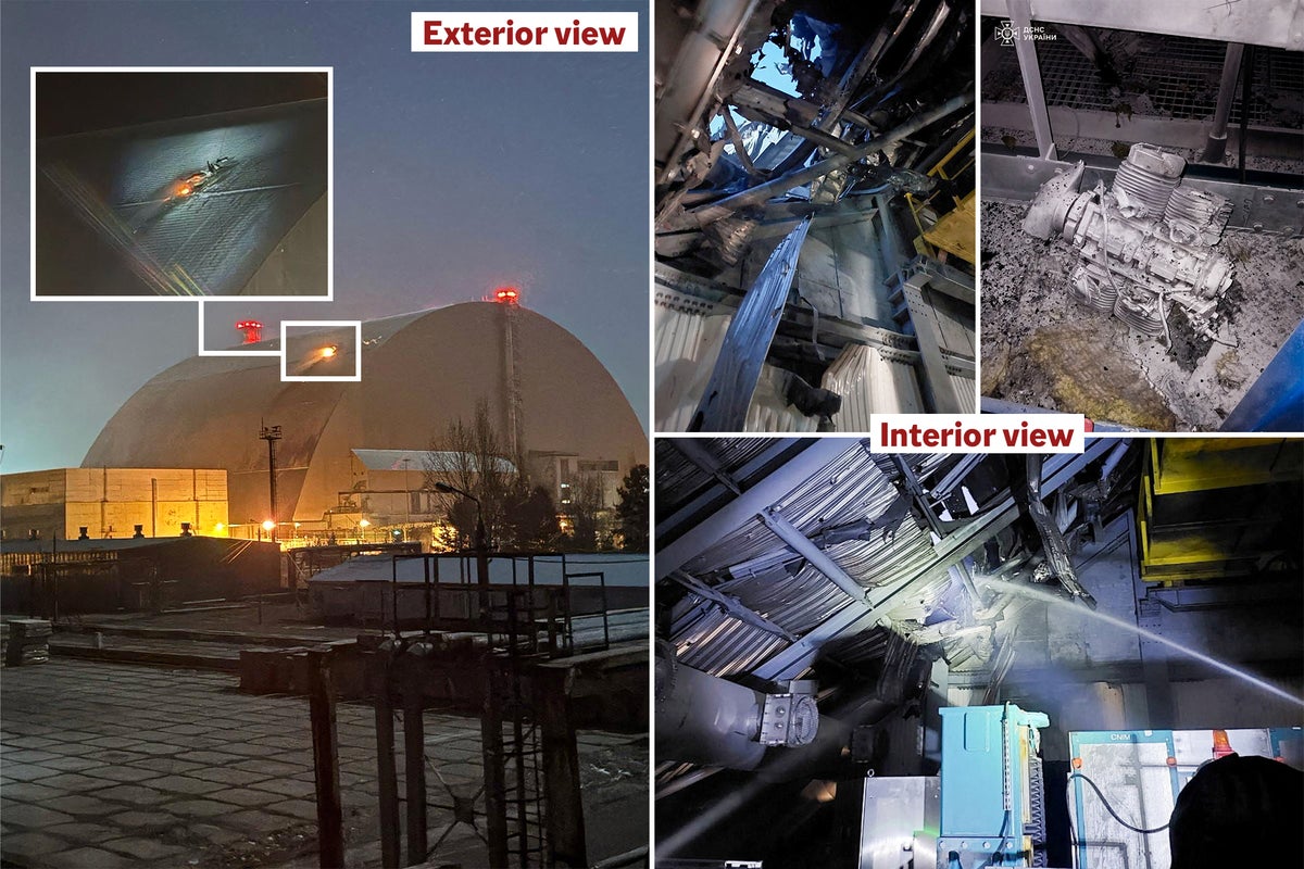 Russian drone pierced Chernobyl nuclear plant’s radiation shield, says ...