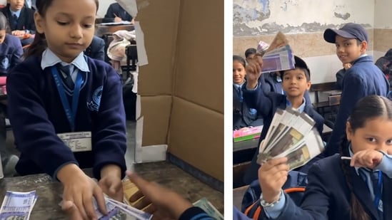Teacher transforms classroom into bank to teach currency and banking ...