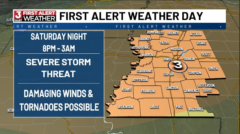 First Alert Weather Day for severe weather tomorrow