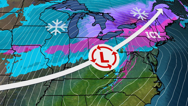 Winter Storm Jett On The Move To Midwest, Northeast With Snow And Ice ...
