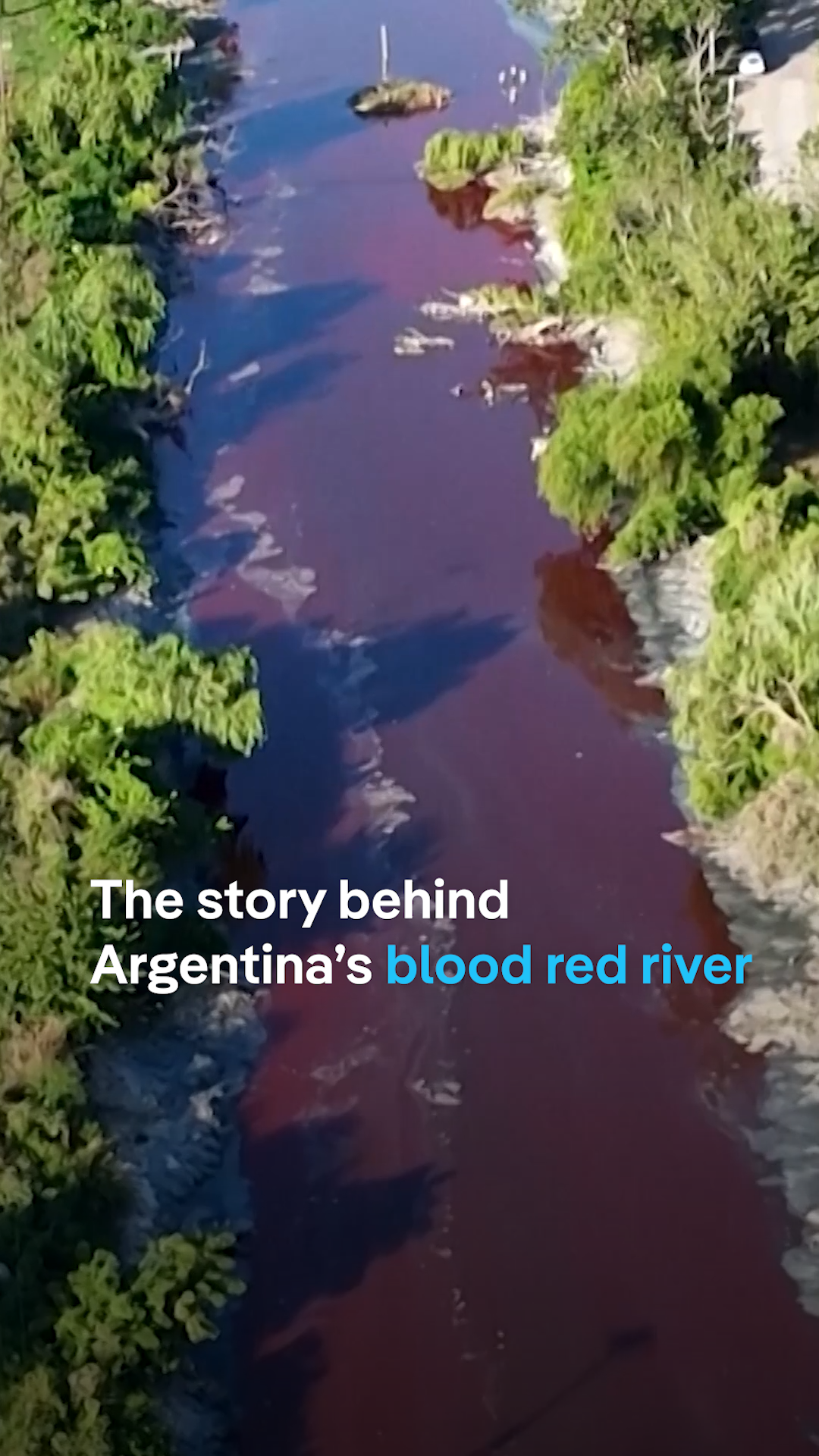The story behind Argentina's viral red river