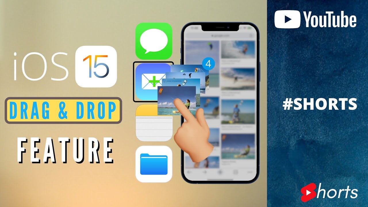 New iOS 15 Drag and Drop Awesome Feature #Shorts