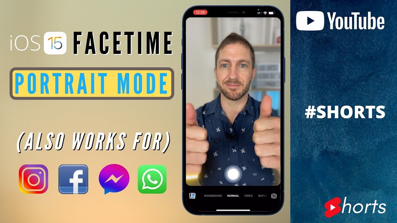 iOS 15 FaceTime Portrait Mode Blurred Background on iPhone #Shorts