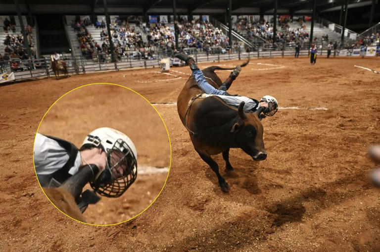 Florida rodeo rider almost bled to death after being gored in the neck ...