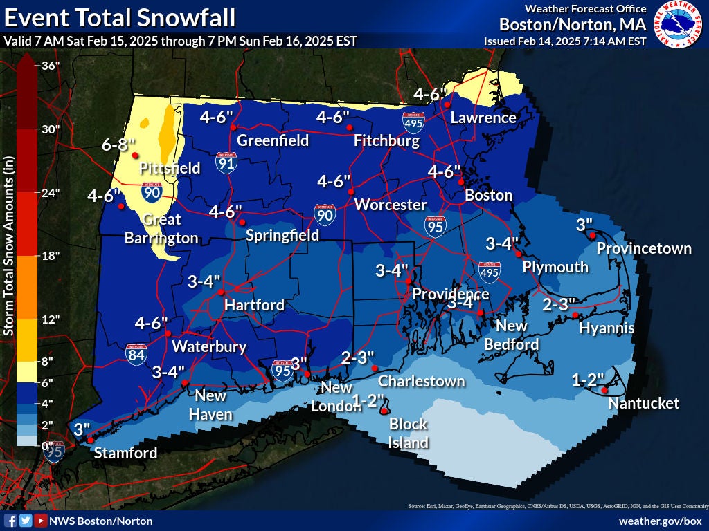 6 maps predicting snowfall totals this holiday weekend
