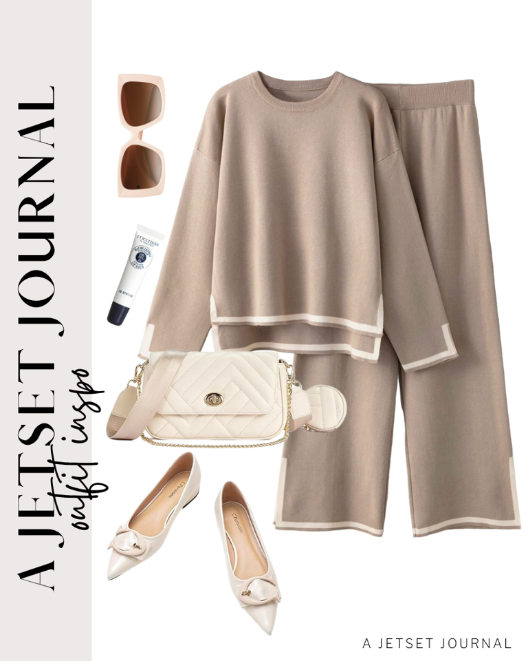 Classy Ways to Wear Your Neutral Lounge Sets in Five Outfit Ideas