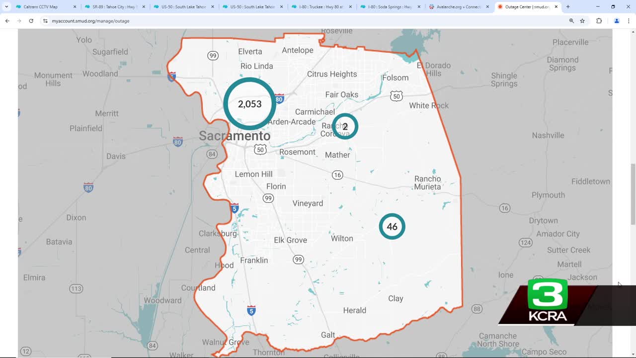 Thousands of SMUD customers lose power in South Natomas