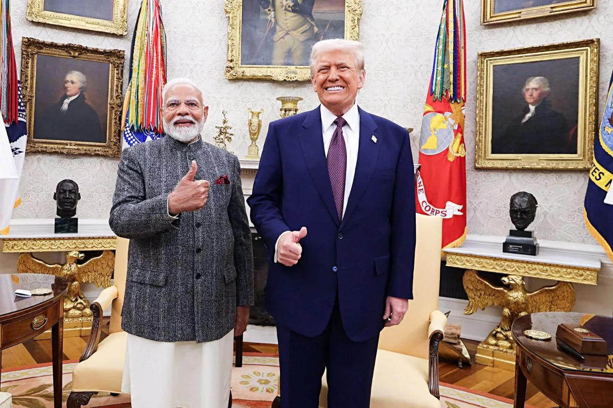 Trump shares Modi's podcast on social media platform