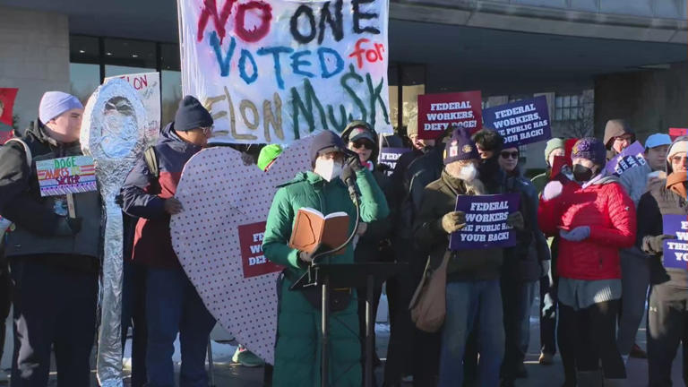Federal workers rally in DC against DOGE cuts
