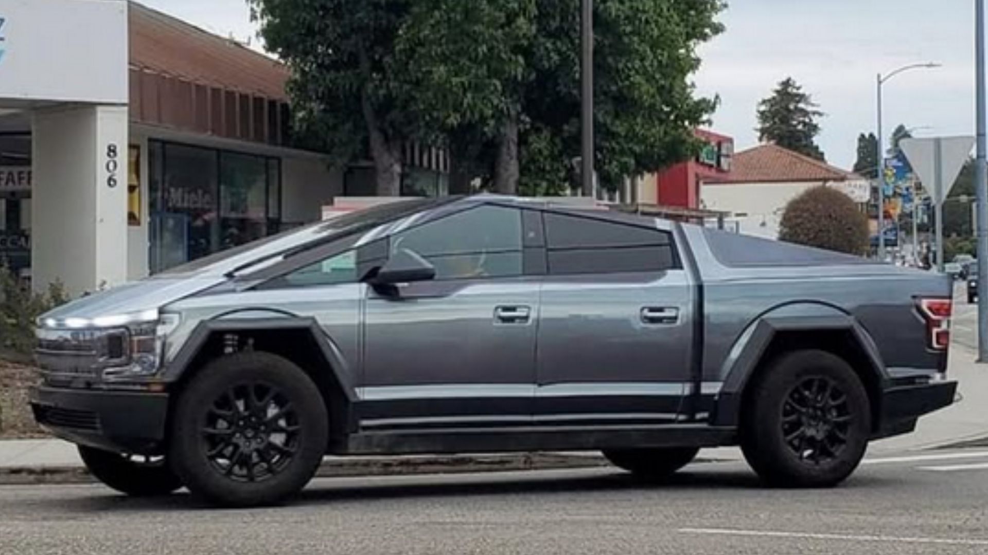 Someone Wrapped Their Cybertruck To Look Like A Ford F-150