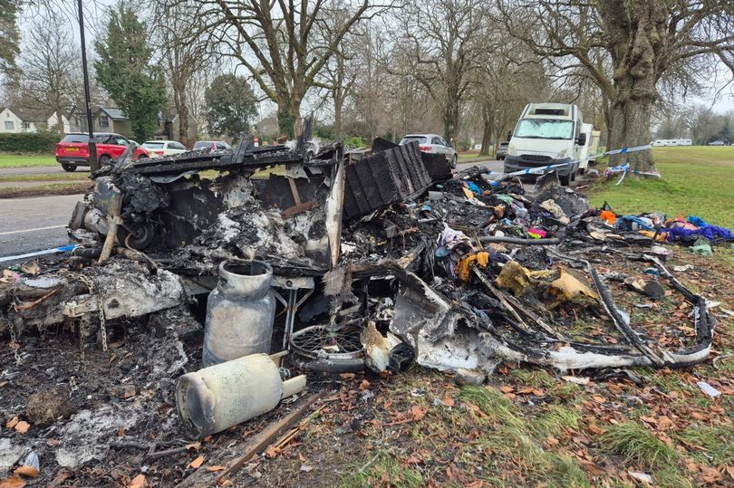 Caravan completely destroyed in suspected Bristol arson attack