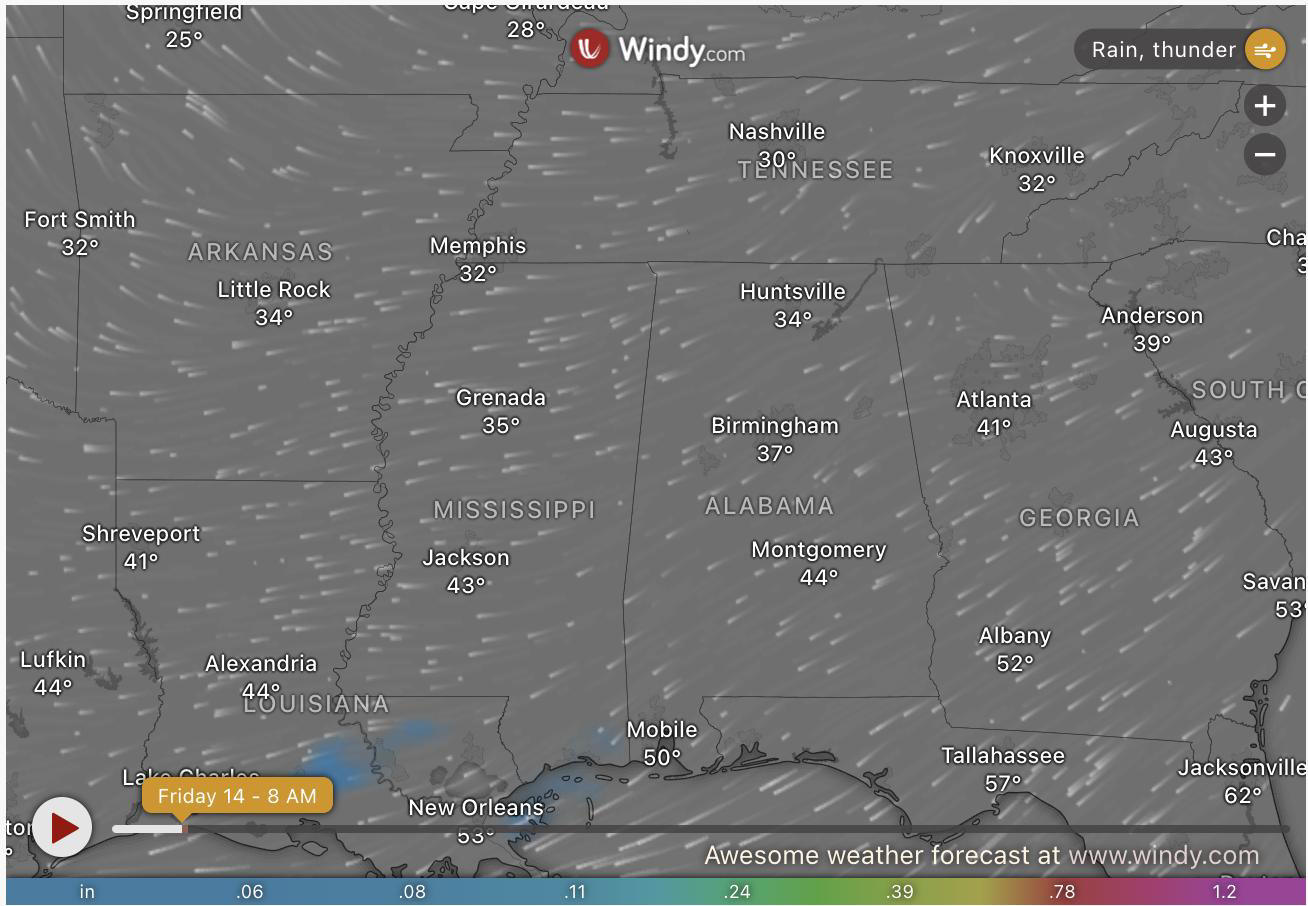 Severe Thunderstorms Move Into Southern States—Live Tracker Severe Thunderstorms Move Into Southern States—Live Tracker