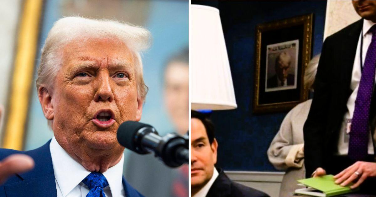 Donald Trump Mocked for Hanging His Infamous Georgia Mug Shot Outside ...
