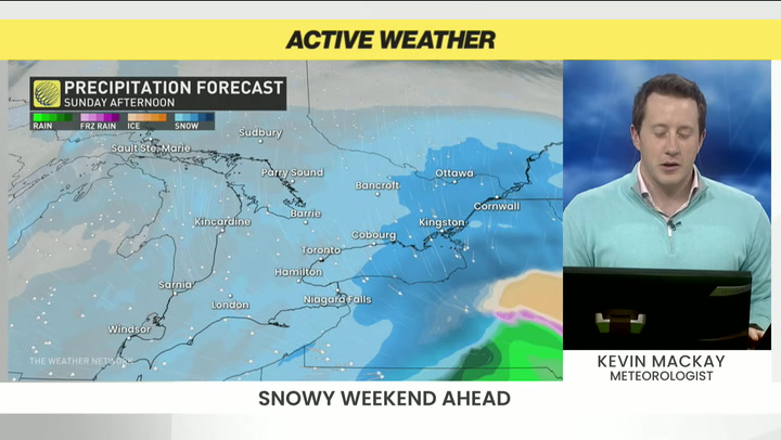 Weekend snowstorm in Ontario followed by fierce winds and chilly air