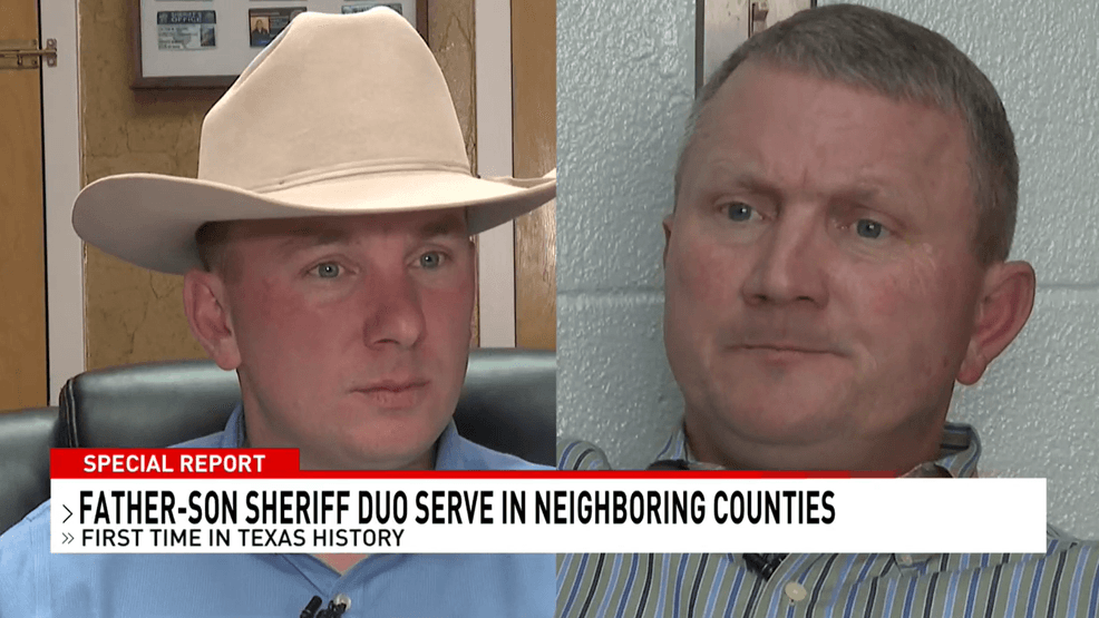Father and son make Texas history as sheriffs of neighboring counties